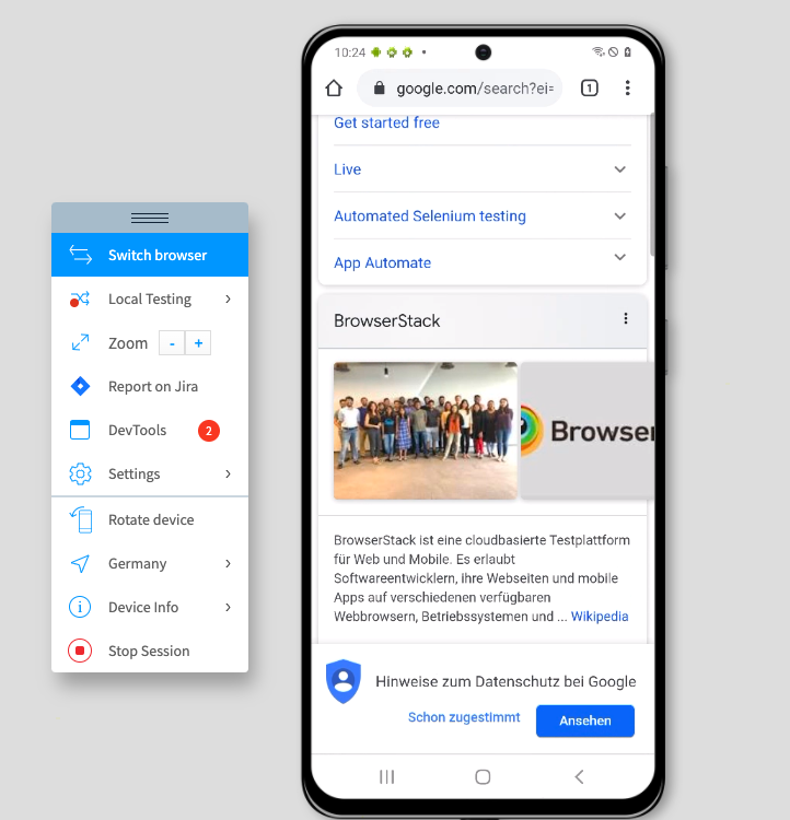 Test websites from different countries | BrowserStack