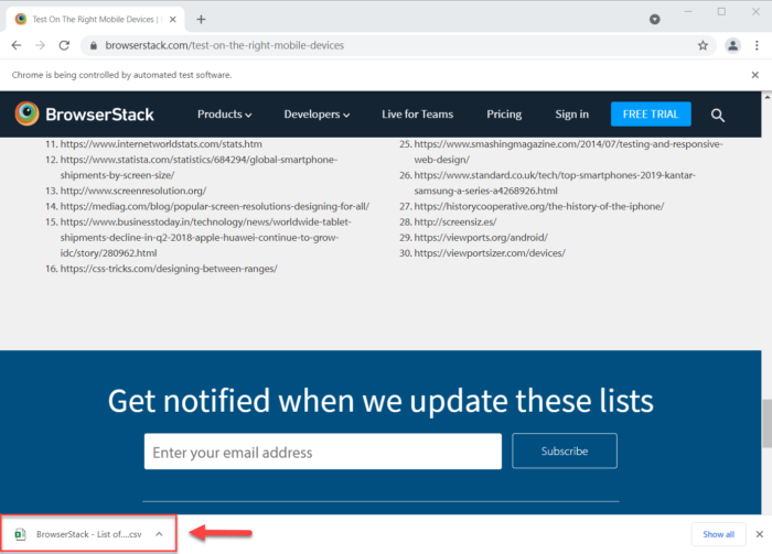 How to download file using Selenium & Python | BrowserStack