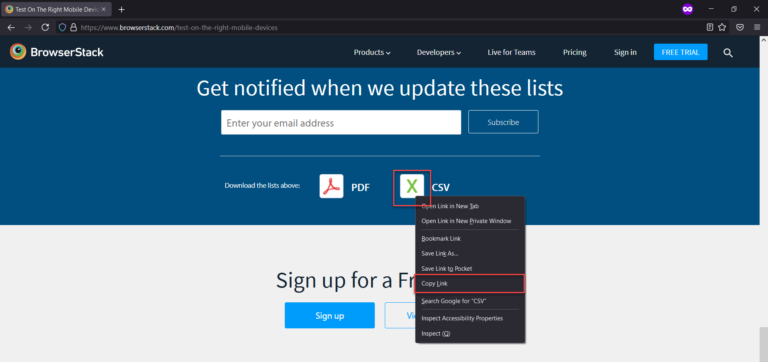 How to download file using Selenium & Python | BrowserStack
