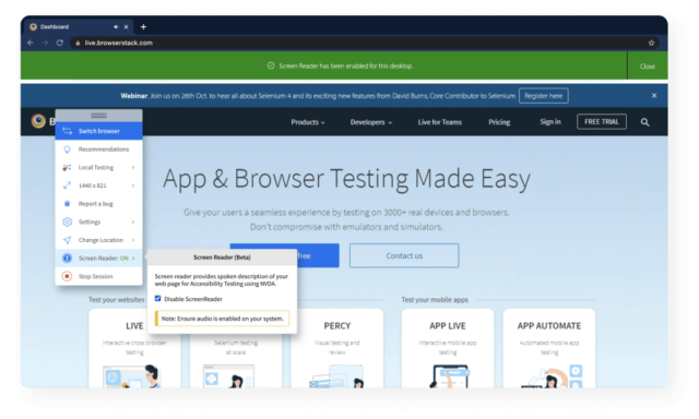 Accessibility Testing on Real Browsers & Devices | BrowserStack