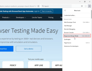 How to enable Responsive Design Mode in Safari and Firefox? | BrowserStack