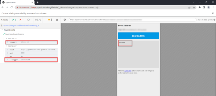 Handling Touch and Mouse events using Cypress | BrowserStack