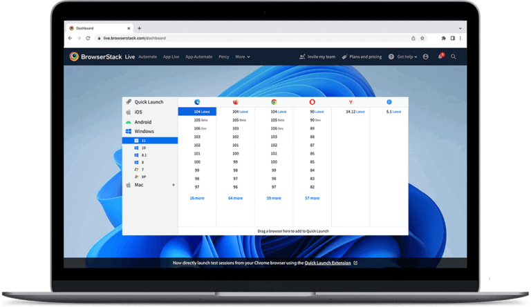 Test on Windows Online, no VMs | BrowserStack