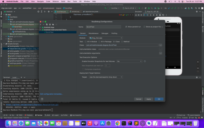 How to scroll to an element in Espresso? | BrowserStack