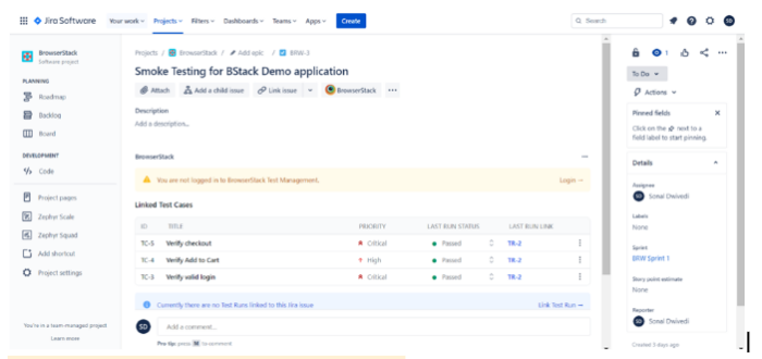 How To Create And Manage Test Cases In Jira And Browserstack Test Management Browserstack