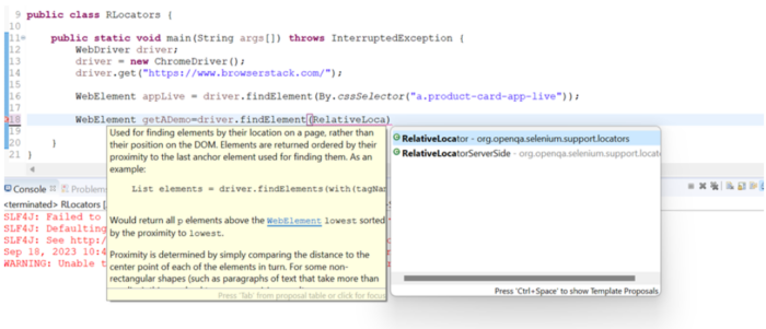 Relative Locators in Selenium | BrowserStack