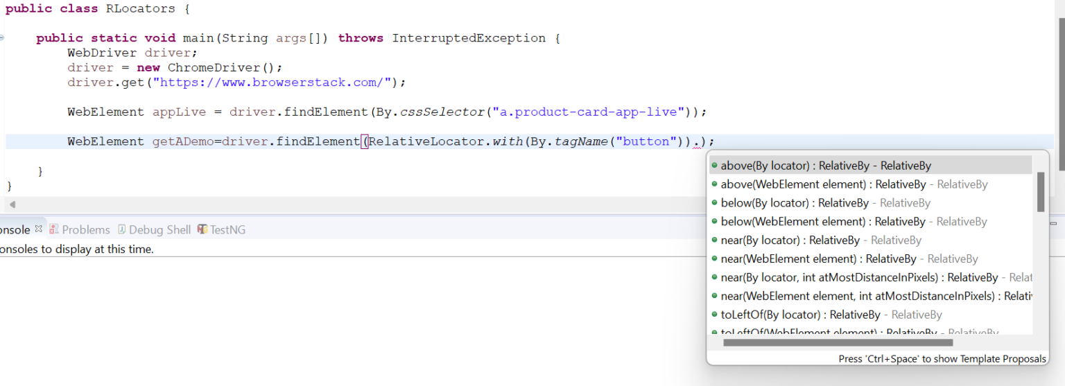 Relative Locators In Selenium Browserstack