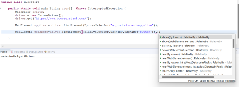 Relative Locators in Selenium | BrowserStack