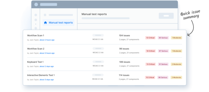 Central Reporting Dashboard Accessibility Testing Features Browserstack
