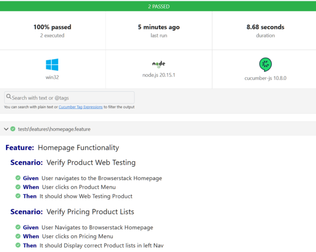 Playwright and Cucumber Automation | BrowserStack Playwright and Cucumber Automation | BrowserStack