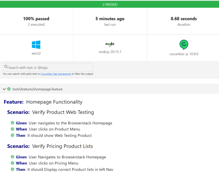 Playwright and Cucumber Automation | BrowserStack