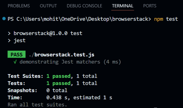 Jest - Using Matchers | BrowserStack