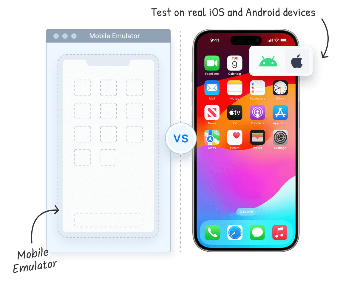 Replace Mobile Emulator Online with Real Devices | BrowserStack