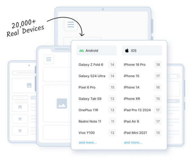 Mobile Testing Lab on Cloud, Real Devices | BrowserStack