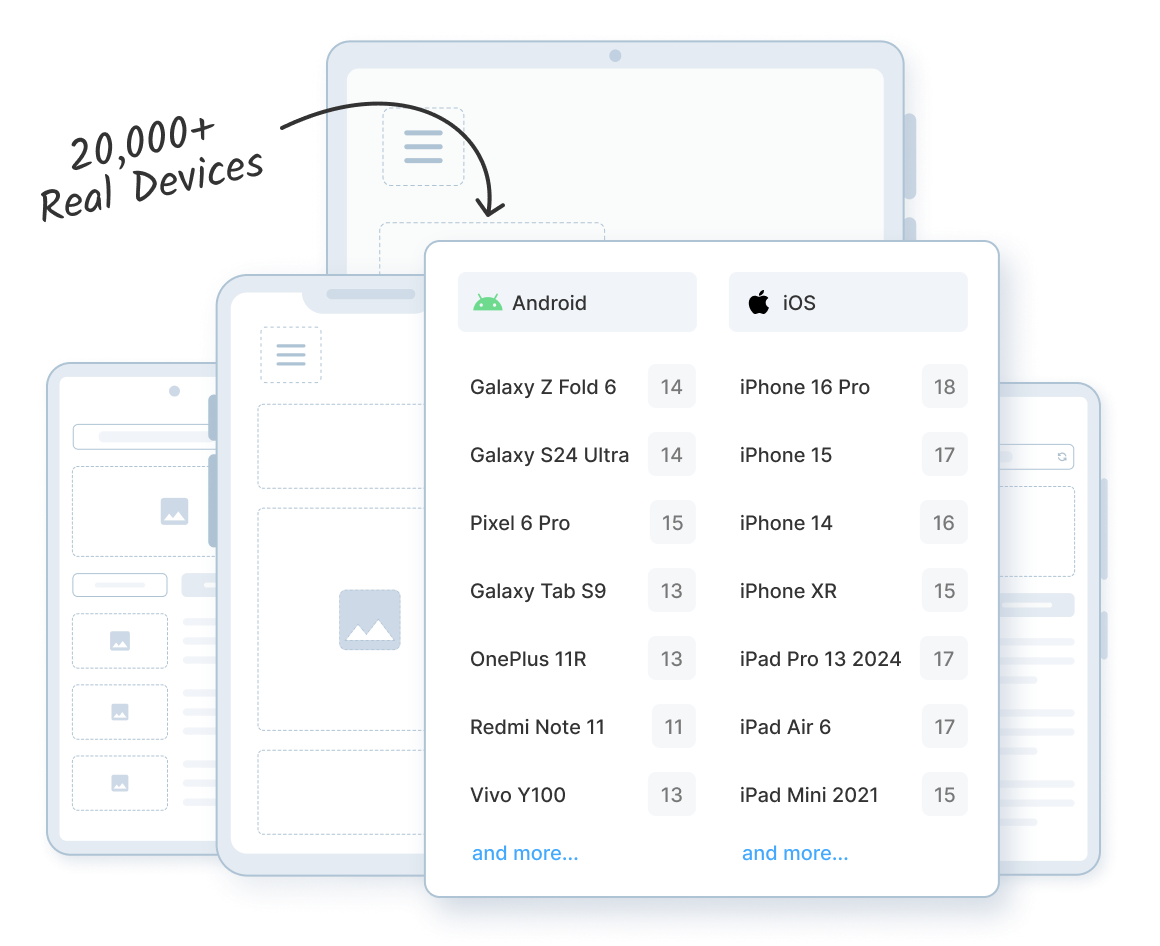 Mobile Testing Lab on Cloud, Real Devices | BrowserStack