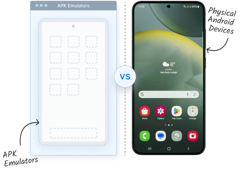 APK Emulators vs Real Android Devices for testing | BrowserStack