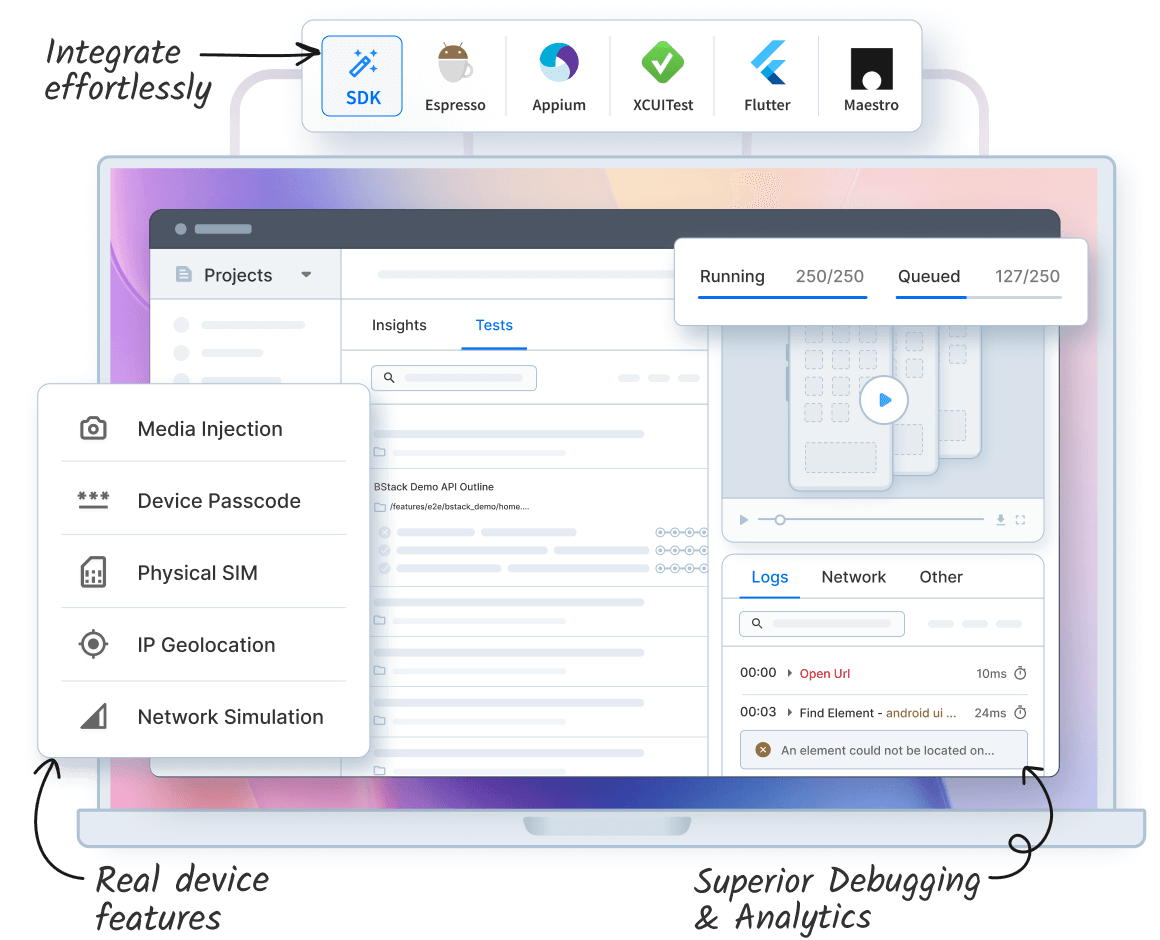 Automated App Testing On Real Mobile Devices | BrowserStack