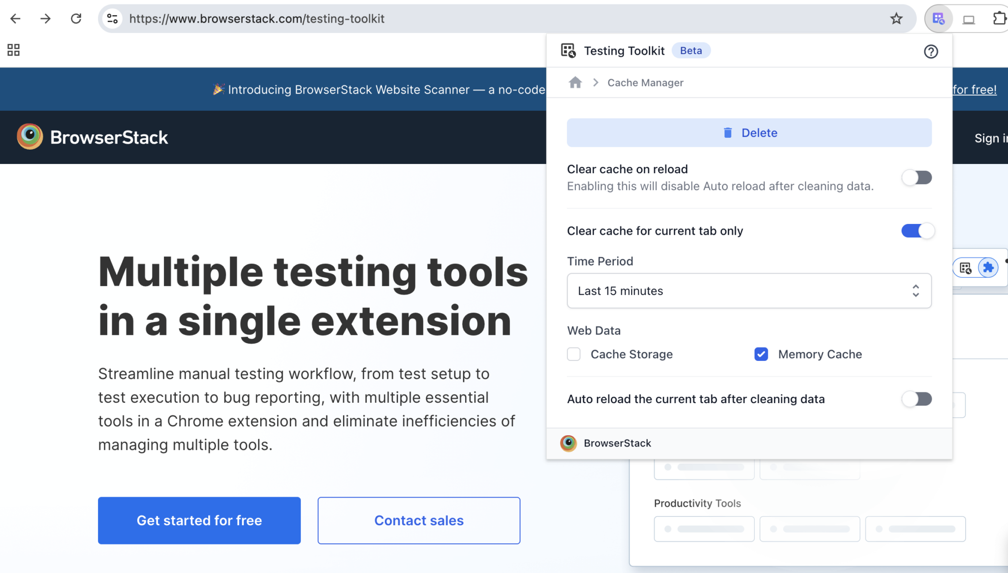 BrowserStack Cache Manager | BrowserStack