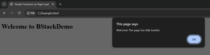 How to call JavaScript function from HTML? | BrowserStack
